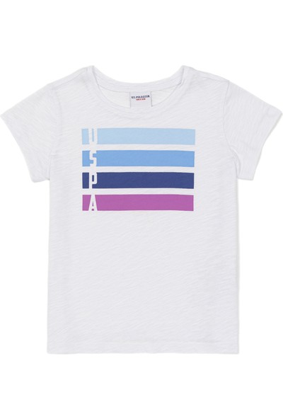 U.S. Polo Assn. Kız Çocuk Beyaz T Shirt Basic 50253146-VR013