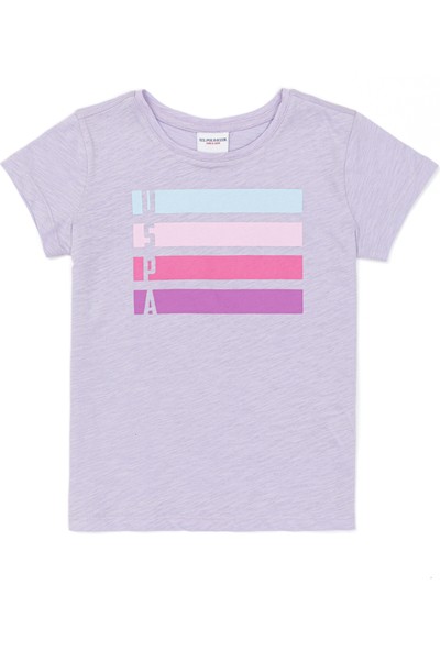 U.S. Polo Assn. Kız Çocuk Lila T Shirt Basic 50253146-VR034 U.S. Polo Assn. Kız Çocuk Lila T Shirt Basic 50253146-VR034