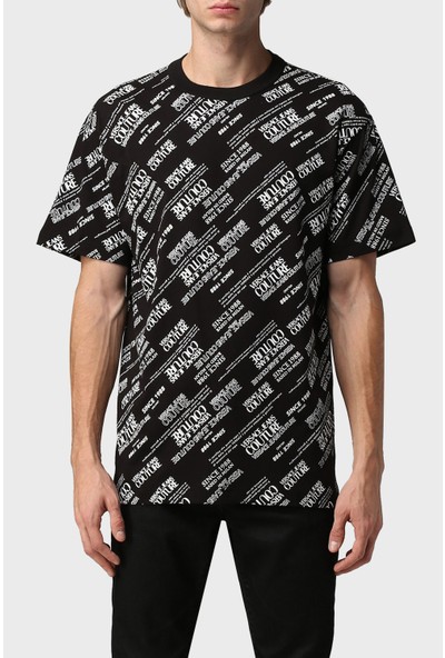 Versacejeans Couture Regular Fit Bisiklet Yaka Pamuklu T Shirt Erkek T Shirt 71GAH6R2 JS000 899