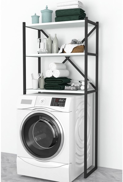 Bofigo 3 Raflı Metal Banyo Düzenleyici Metal Banyo Rafı Çamaşır Makinası Üstü Beyaz Bofigo 3 Raflı Metal Banyo Düzenleyici Metal Banyo Rafı Çamaşır Makinası Üstü Beyaz