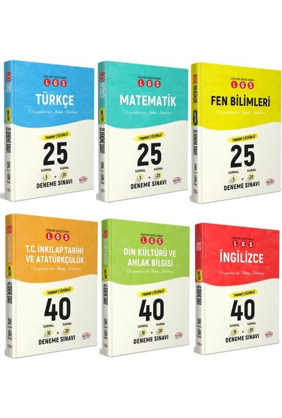 Editör Yayınları LGS 8. Sınıf Tüm Dersler Deneme Sınavı Seti