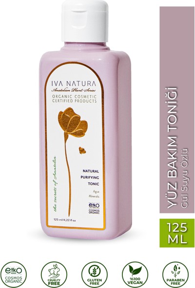 IVA NATURA Organik Yüz Bakım Toniği Gül Suyu Özlü 125 ML