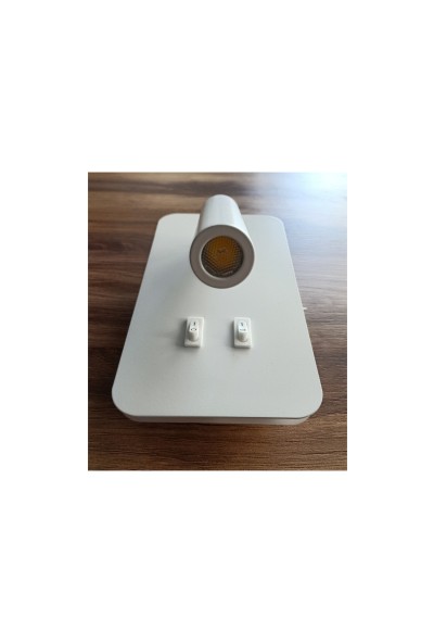 Noas 3+7 Watt Anahtarlı Beyaz Kasa Gün Işığı Ronda LED Aplik