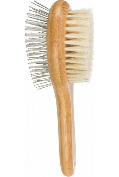 Trixie Çift Taraflı Tarama Fıçası, Bambu Saplı, 6X22CM Trixie Çift Taraflı Tarama Fıçası, Bambu Saplı, 6X22CM