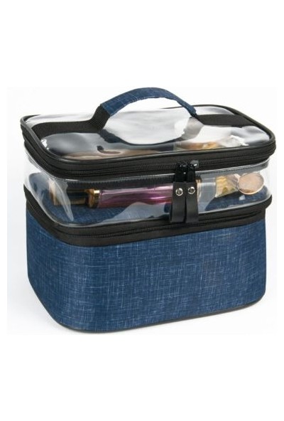 Ankaflex Mavi Exp Makyaj Çantası Seyahat Çantası Organizeri Çift Bölmeli Makyaj Bakım Çantası Aparat Aksesuar Ankaflex Mavi Exp Makyaj Çantası Seyahat Çantası Organizeri Çift Bölmeli Makyaj Bakım Çantası Aparat Aksesuar