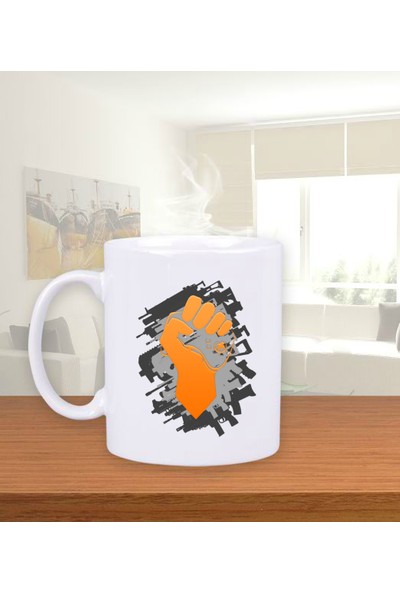 Tisho Fraternity Weaponsmith Portakal Beyaz Kupa Bardak