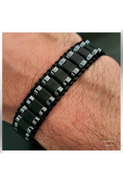 Seven Art Jewelry Hematit Taşı Erkek Bileklik - Doğal Taş
