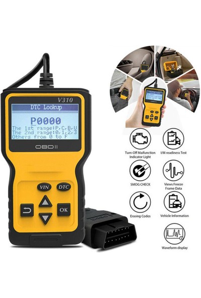 Obd Araç Teşhis Arıza Tespit Cihazı LCD Ekran Obd Araç Teşhis Arıza Tespit Cihazı LCD Ekran