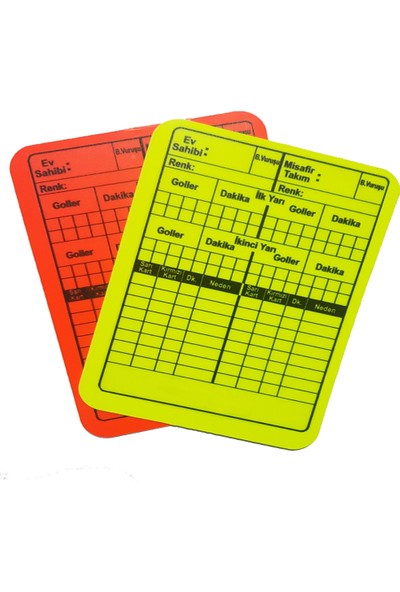Hakemsizsiniz Sarı Kırmızı Kart (Yazılabilir Etiketli) Hakemsizsiniz Sarı Kırmızı Kart (Yazılabilir Etiketli)