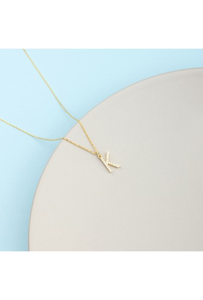 Ravza Gümüş 925 Ayar Gümüş K Harf Kolye Ravza Gümüş 925 Ayar Gümüş K Harf Kolye