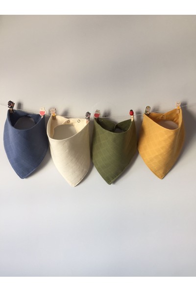 Runbaby Oeko-Tex Sertifikalı Pamuk Çift Katlı Müslin Kumaş Iki Çıtçıtlı Bebek Salya Önlük & Fular (4 Adet) Runbaby Oeko-Tex Sertifikalı Pamuk Çift Katlı Müslin Kumaş Iki Çıtçıtlı Bebek Salya Önlük & Fular (4 Adet)