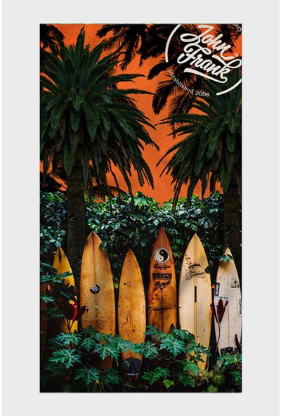 John Frank Desenli Yumuşak Dokulu Plaj Havlusu Erkek Plaj Havlusu JFSS22TW11PALM