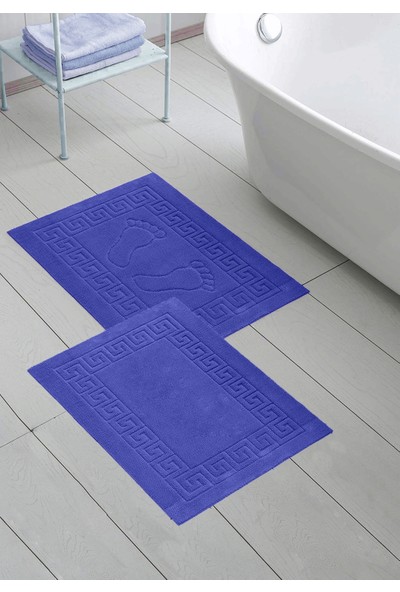 Class 2'li 50 x 70 cm Ayak Izli / Düz Banyo Paspas Havlu Seti Class 2'li 50 x 70 cm Ayak Izli / Düz Banyo Paspas Havlu Seti