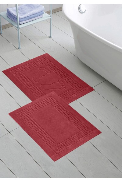 Class 2'li 50 x 70 cm Ayak Izli / Düz Banyo Paspas Havlu Seti Class 2'li 50 x 70 cm Ayak Izli / Düz Banyo Paspas Havlu Seti