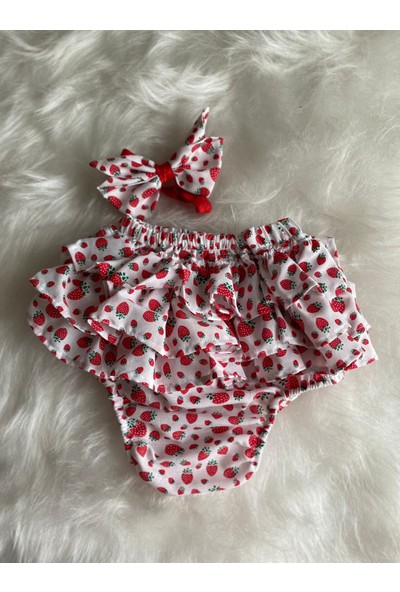 Mavi Baby Boutique Kız Çocuk Şortlu Etek Bandana Set