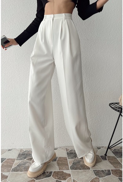 Sertiz Beyaz Palazzo Pantolon