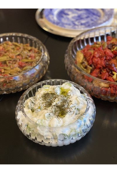 Dekorasyon Garajı Kristal Kase 3’lü Takım