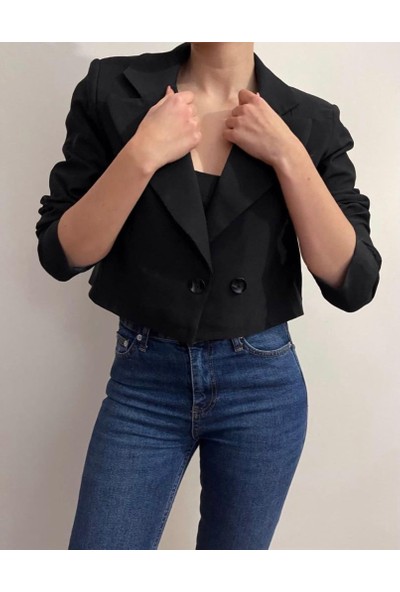 Kadın Midi Boy Düğmeli Ceket