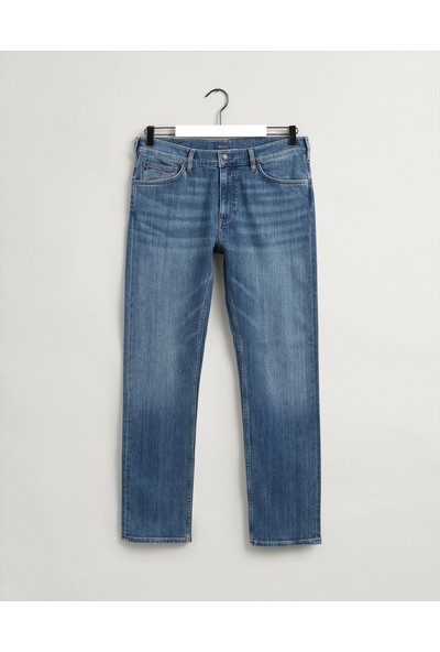 Gant Arley Erkek Mavi Regular Fit Jean Pantolon 1000309.971 Gant Arley Erkek Mavi Regular Fit Jean Pantolon 1000309.971