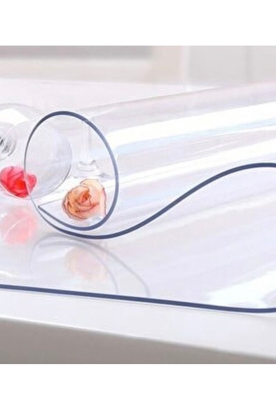 Şeffaf Kalın Masa Örtüsü Kalınlık 1.5mm En 80CM Örtü 80X220