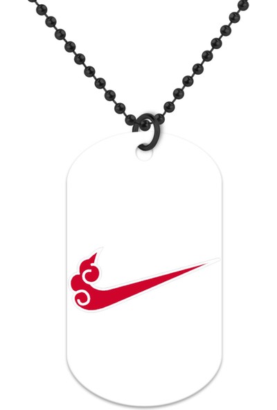 Rowalsi Naruto Akatsuki Baskılı Siyah Zincirli Künye/kolye YTKTRD1235