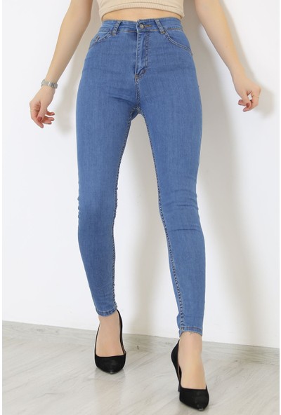 Rouva Dar Paça Kot Pantolon Mavi - 8891.1572.