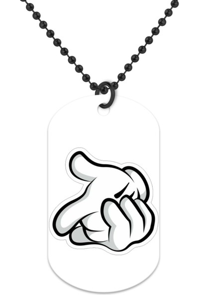 Rowalsi Işareti Baskılı Siyah Zincirli Künye/kolye YTKTRD1266