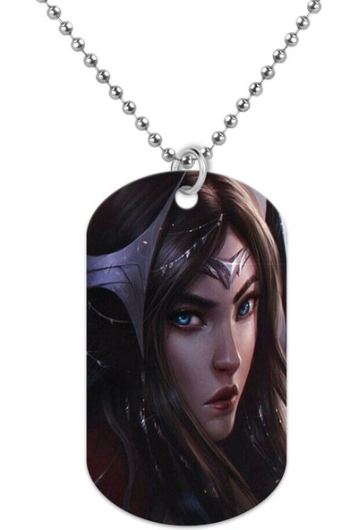 Rowalsi Deusa Baskılı Gümüş Zincirli Künye/kolye TYT1523