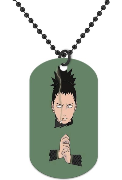 Rowalsi Shikamaru Nara Baskılı Siyah Zincirli Künye/kolye TYT1790