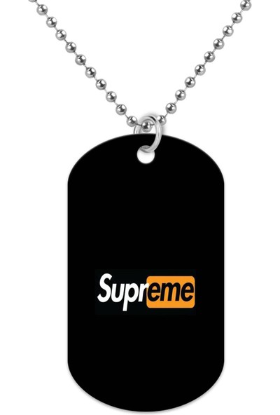 Rowalsi Supremes Baskılı Gümüş Zincirli Künye/kolye TYT1826