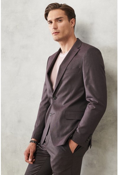 Altınyıldız Classics Erkek Bordo Ekstra Slim Fit Dar Kesim Mono Yaka Desenli Klasik Takım Elbise Altınyıldız Classics Erkek Bordo Ekstra Slim Fit Dar Kesim Mono Yaka Desenli Klasik Takım Elbise