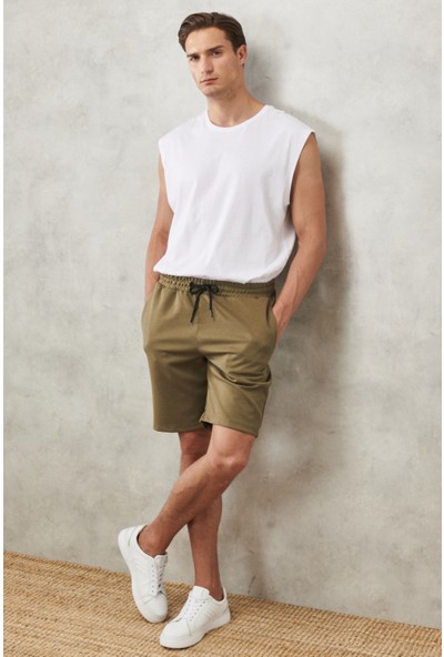 AC&Co / Altınyıldız Classics Standart Fit Günlük Rahat Spor Örme Şort