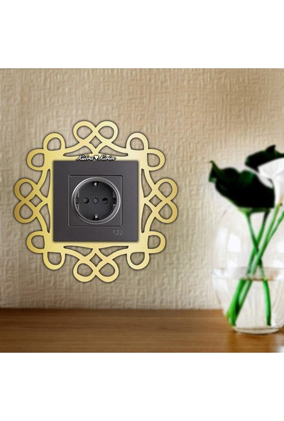 Ahşap Şehri Dekoratif Isme Özel Priz Süsü Çerçevesi Pleksi Priz Dekoru Dsn1
