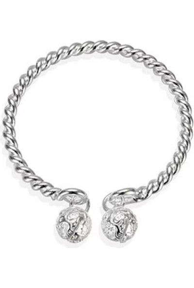 Gümüş Kaplama Çan Moda Kız Arkadaşı Çift Bilezik