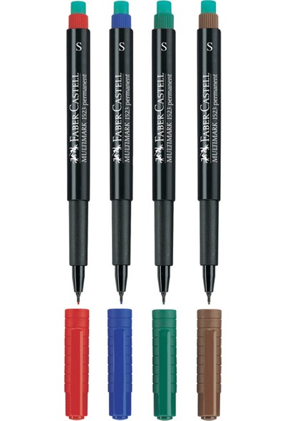 Faber-Castell Multimark 1523 S Uç Asetat Kalemi 0.4 mm 4 Renk Set Faber-Castell Multimark 1523 S Uç Asetat Kalemi 0.4 mm 4 Renk Set