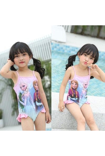 Fantastic Shop 2022 Kız Çocuk Mayo Karikatür Baskı Tek Parça (Yurt Dışından)