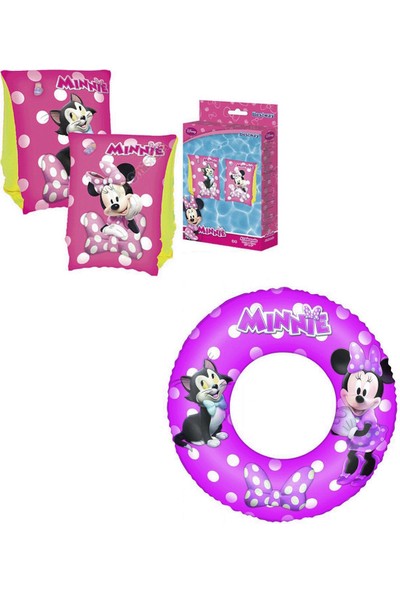 Bestway Lisanslı Disney Minnie Mouse Kolluk ve Simit Set Bestway Lisanslı Disney Minnie Mouse Kolluk ve Simit Set
