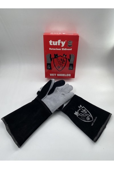 Tufy Deri Veteriner Kedi- Köpek Tutma Eldiveni