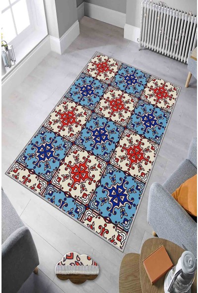 Halı Dekoratif Özel Tasarım Modern İnce Yıkanabilir 800 Gr /M2 Kaymaz Taban Trend Halı
