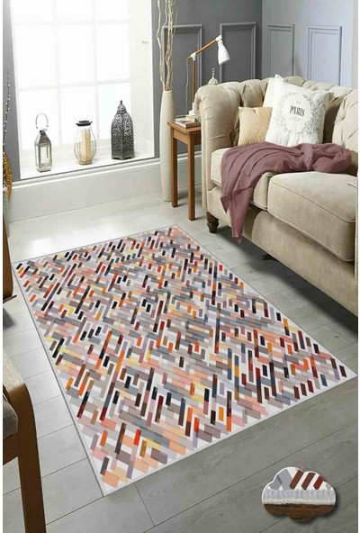 Halı Dekoratif Özel Tasarım Modern İnce Yıkanabilir 800 Gr /M2 Kaymaz Taban Trend Halı