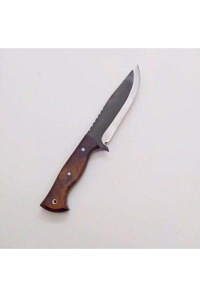 Göcen El Yapımı Bushcraft Kamp Bıçağı Kök Ceviz Kabze Paslanmaz Av Bıçağı Deri Kılıflı Göcen El Yapımı Bushcraft Kamp Bıçağı Kök Ceviz Kabze Paslanmaz Av Bıçağı Deri Kılıflı