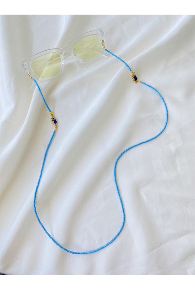 Retrobird Fil Detaylı Mavi Gözlük Zinciri Kadın Mavi