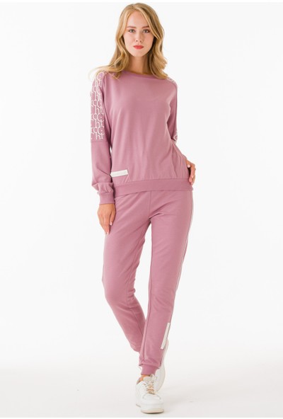 Sogo Kolları ve Ceplerı Chıc Yazılı Eşofman Takım