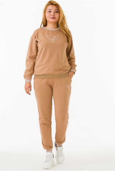 Sogo Onu Ucgen Baskı Yıldız ve Zıncır Aksesuarlı Eşofman Tk