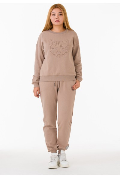 Sogo Kedı Kafa Gofre Baskılı Eşofman Takım