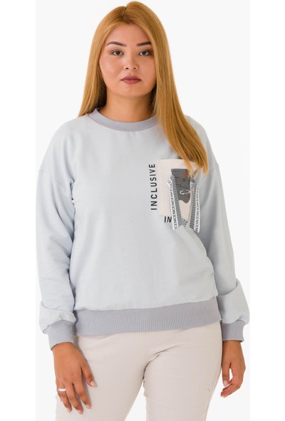 Sogo Cebı Garnılı Serıtlı Sweatshirt
