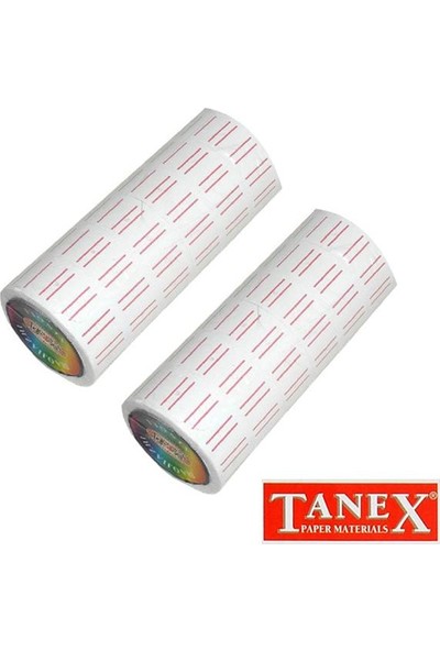 Tanex Etiket Makinası Yedek Etiket 12 Rulo Tanex Etiket Makinası Yedek Etiket 12 Rulo
