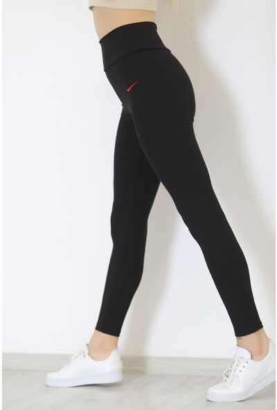 Muva Fitilli Nakışlı Tayt Siyah - 9167.1005. Muva Fitilli Nakışlı Tayt Siyah - 9167.1005.