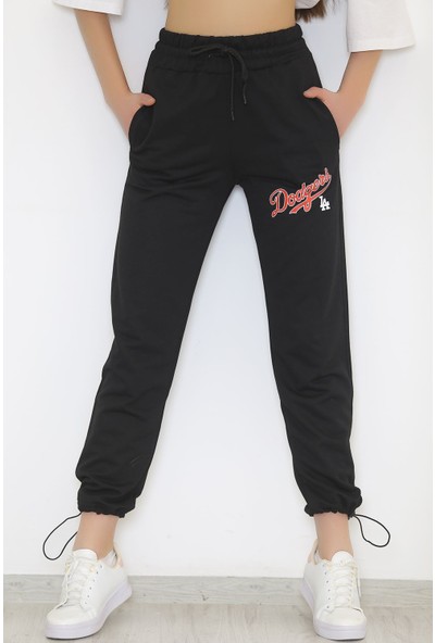 Rouva Paça Stoperli Baskılı Eşofman Altı Siyah - 550046.1577.