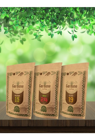Gardone 3'lü Kahve Tadım Seti (Blend 15, Blend 19, Blend 24) 250 gr x 3